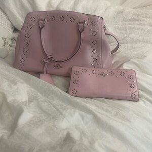 Coach | Bags | Coach Border Stud Small Margot Carryall Petal Purse ...